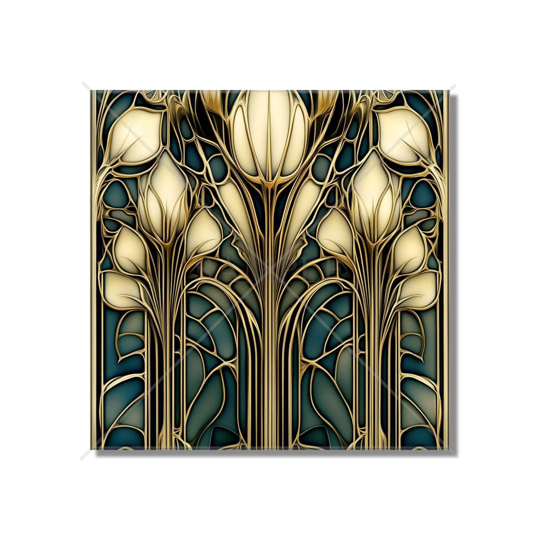 Art Deco Ceramic Tile - Kitchen Backsplash Tile - Unique Bathroom Tile ...