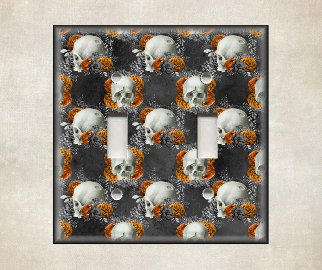 Gothic Decor Skulls Design Metal Light Switch Cover Decorative Switch ...