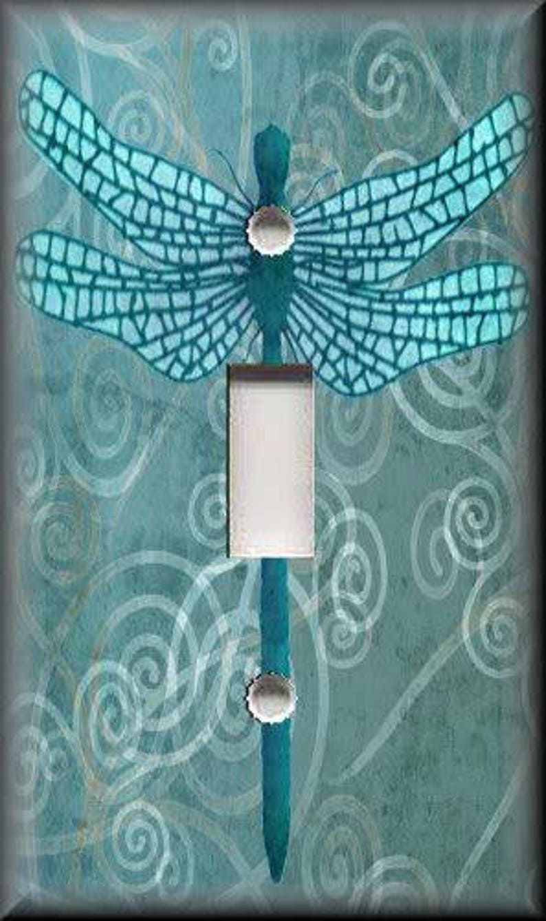 Dragonfly Home Decor Aqua Blue Swirl Dragonfly Home Decor - Etsy
