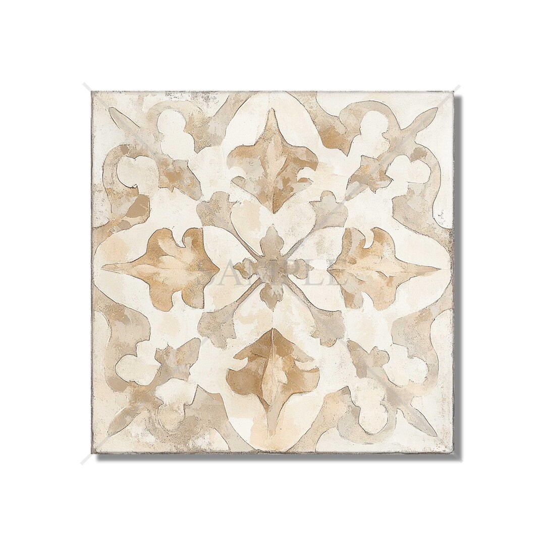 Neutral Tones Vintage European Design Ceramic Tiles Patterned Kitchen ...