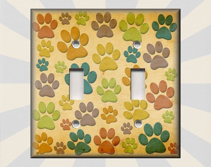 Paw Prints and Bone Light Switch Covers, Wall Plate Covers, Light ...