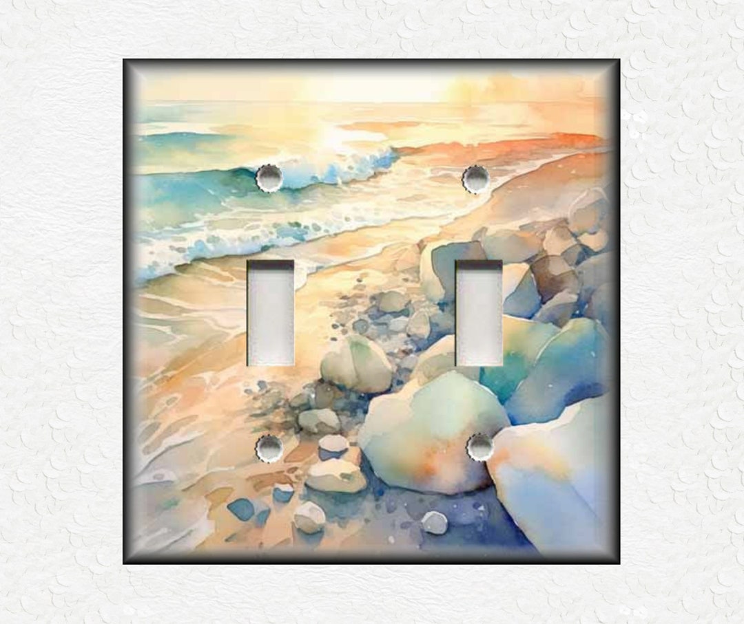 Beach Art Design Switch Plate Covers and Outlets - Decorative Matching ...