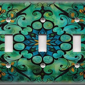 Green Decorative Metal Light Switch Plate Covers and Outlet Covers ...