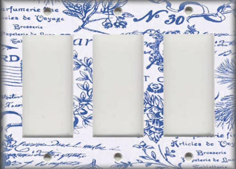 Paris French Toile Home Decor Blue Toile Decor French Decor - Metal ...