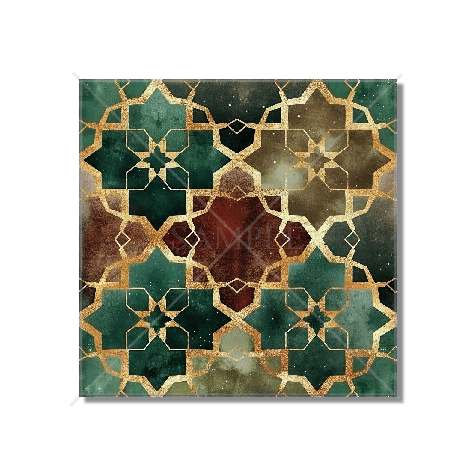 Green Copper Ceramic Tile Moroccan Kitchen Backsplash Tile - Bathroom ...