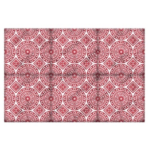Red Grey Decorative Patterned Ceramic Tile - Vintage Tile Design ...