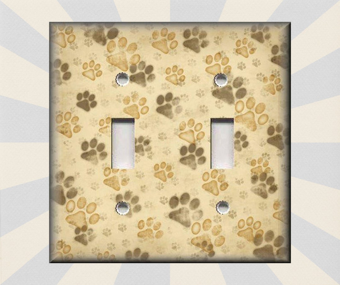 Dog Paw Prints Metal Light Switch Plate Cover Switch Plates and Outlet ...