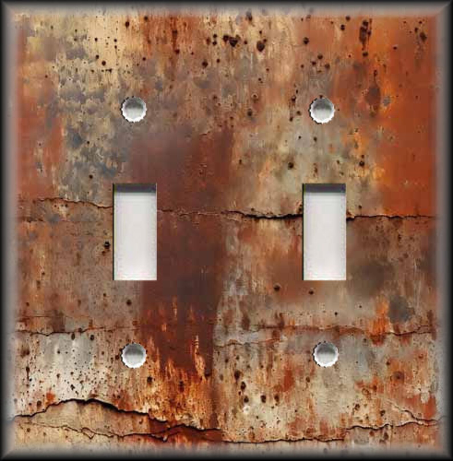 Rusty Metal Light Switch Covers and Outlet Covers - Rusty Copper Metal ...