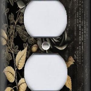 Gothic Design Light Switch Covers and Outlet Covers - Black Rose Design ...
