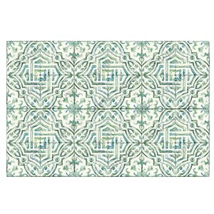 Green and Blue Ceramic Tile - Bathroom Tile - Decorative Ceramic Tile ...