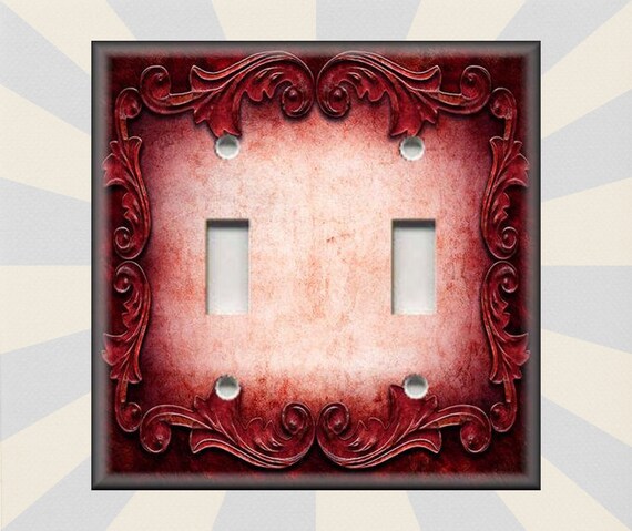 Ornate Frame Design Dark Red Metal Light Switch Plate Cover - Etsy