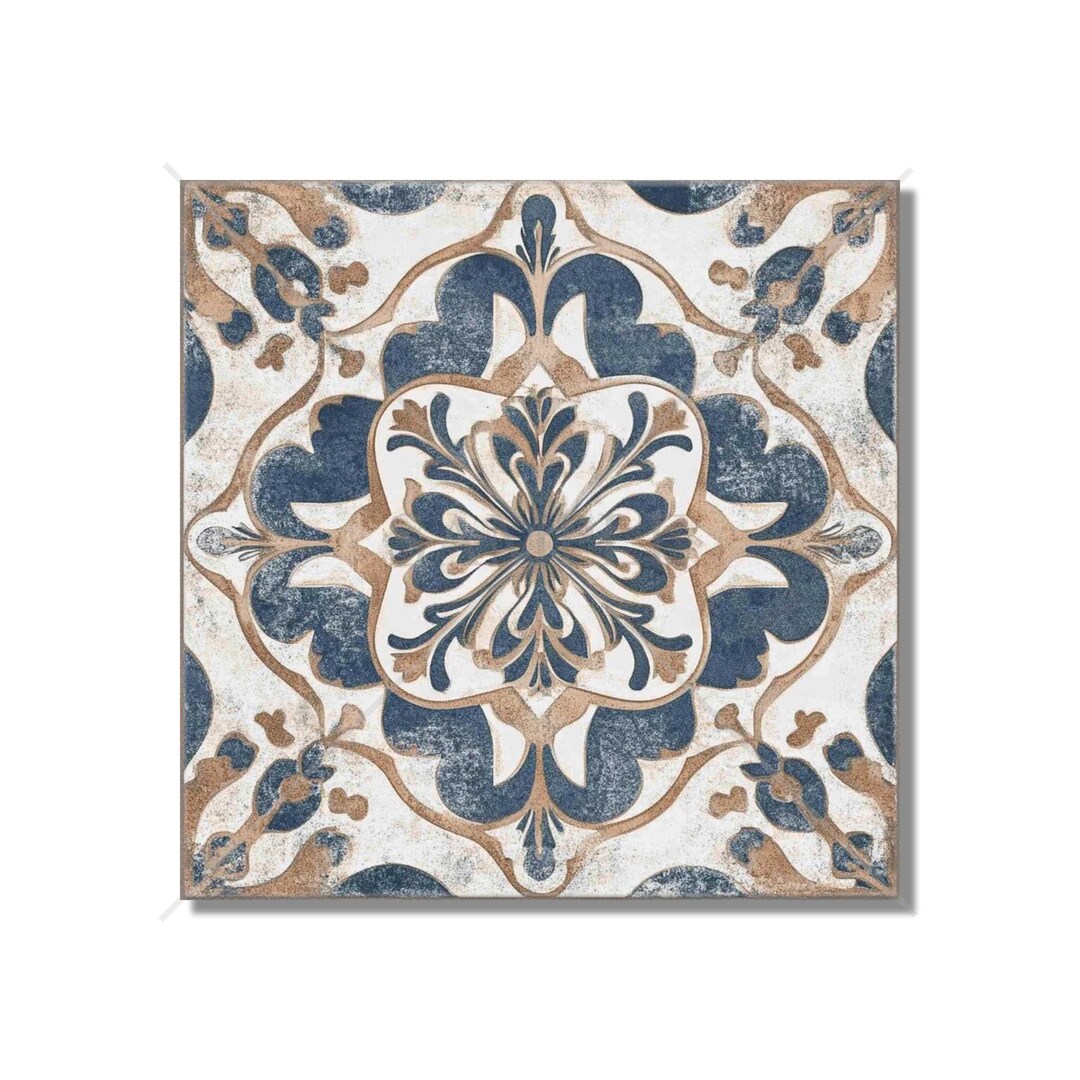 Blue Grey Tan Ceramic Tile Unique Kitchen Backsplash Tile Blue Grey ...