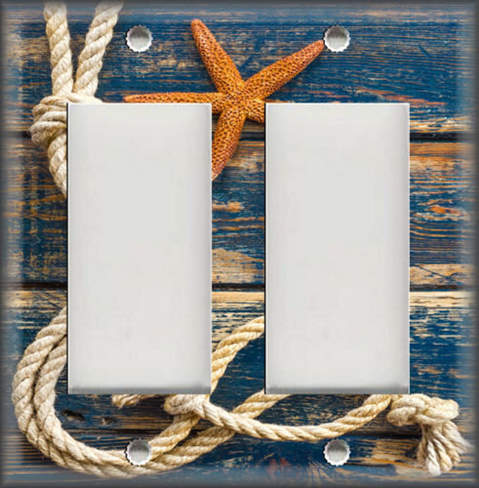 Beach Switch Plates and Outlet Covers Starfish Blue Nautical Decor ...