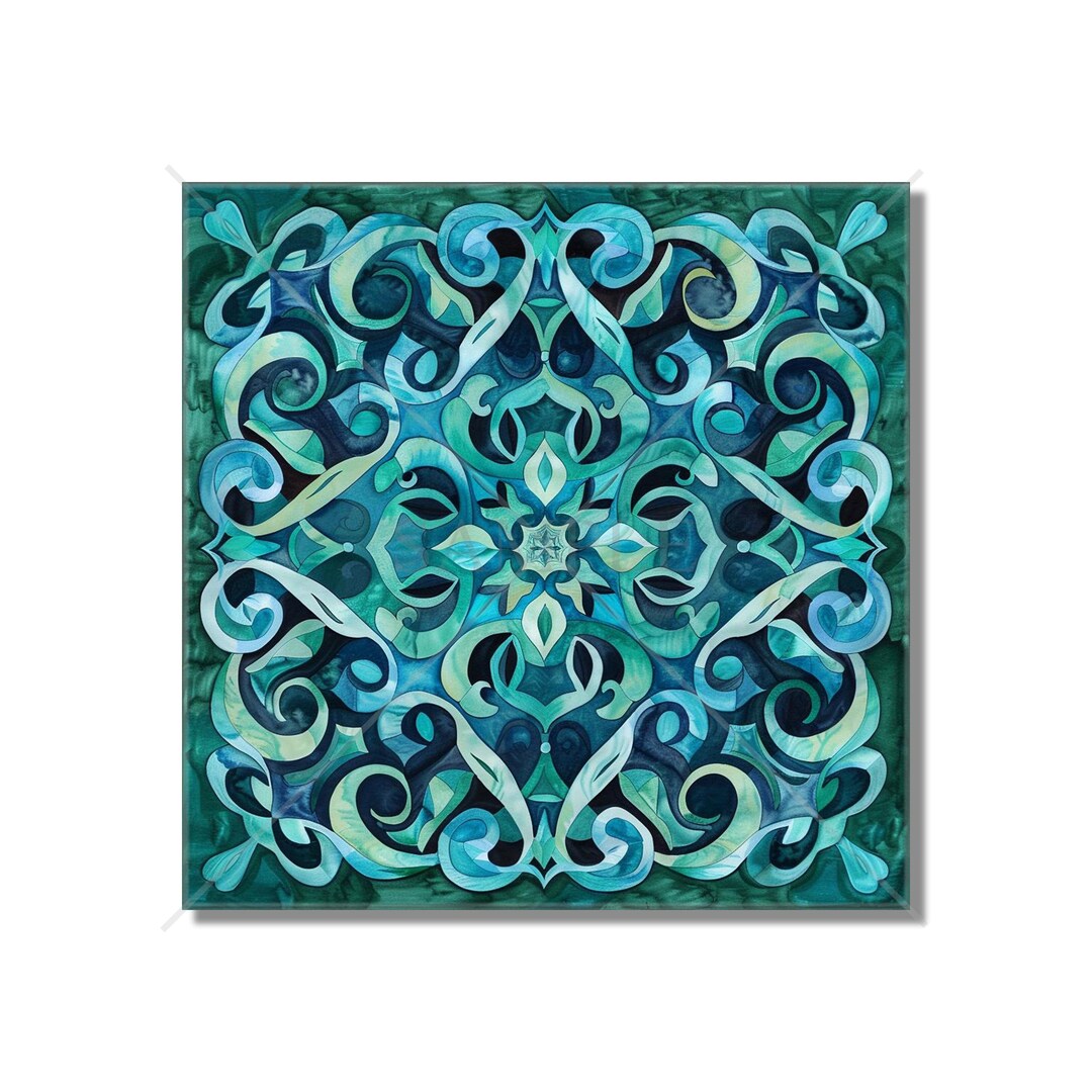 Turquoise Blue Green Ceramic Tile - Unique Kitchen Backsplash Tile ...