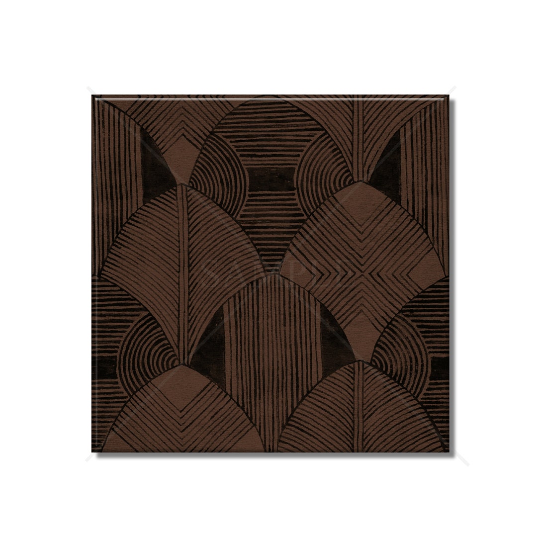 Dark Brown Ceramic Tile Vintage Art Deco Design Kitchen Backsplash Tile ...