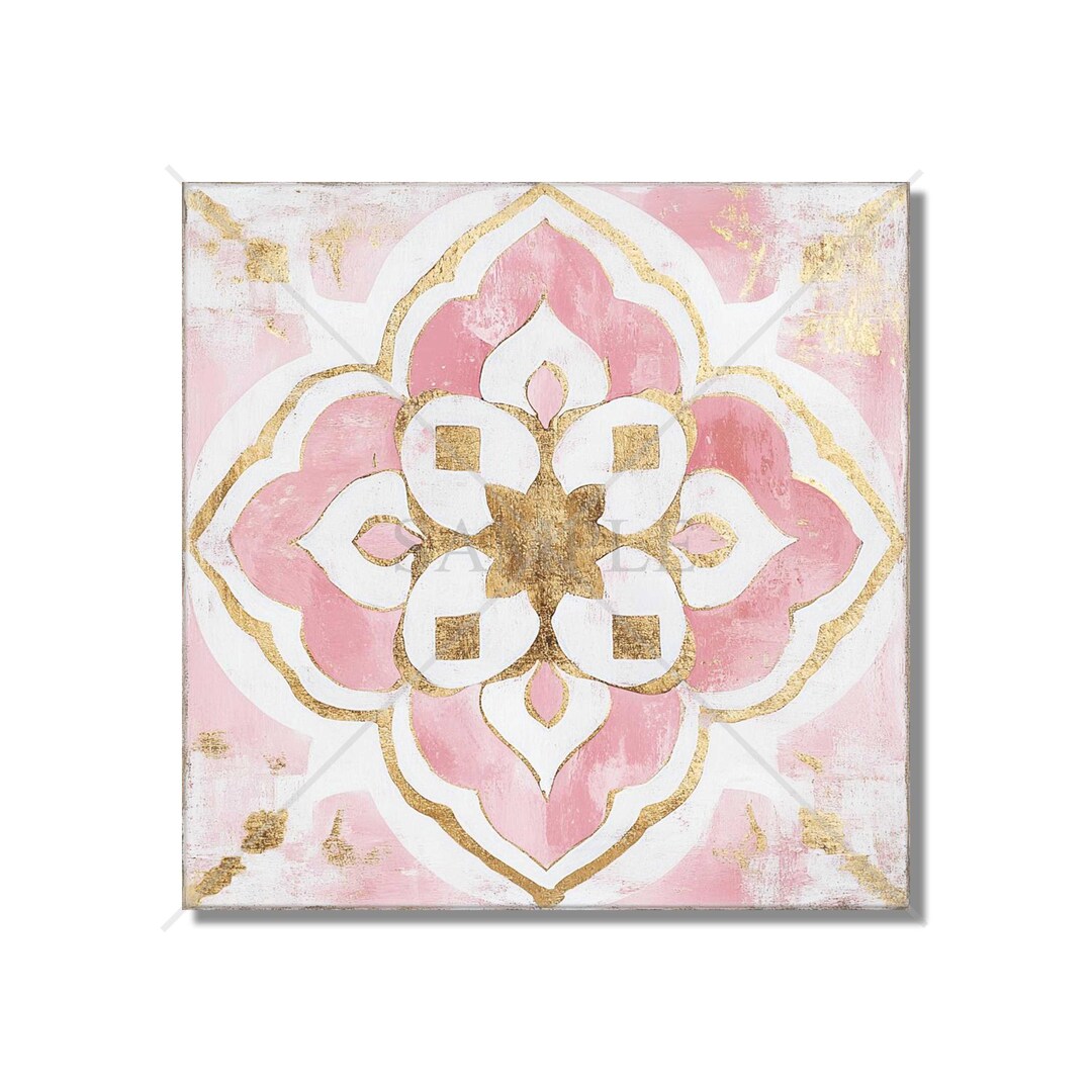 Pink Moroccan Ceramic Tile Pink and White Kitchen Backsplash Tile ...