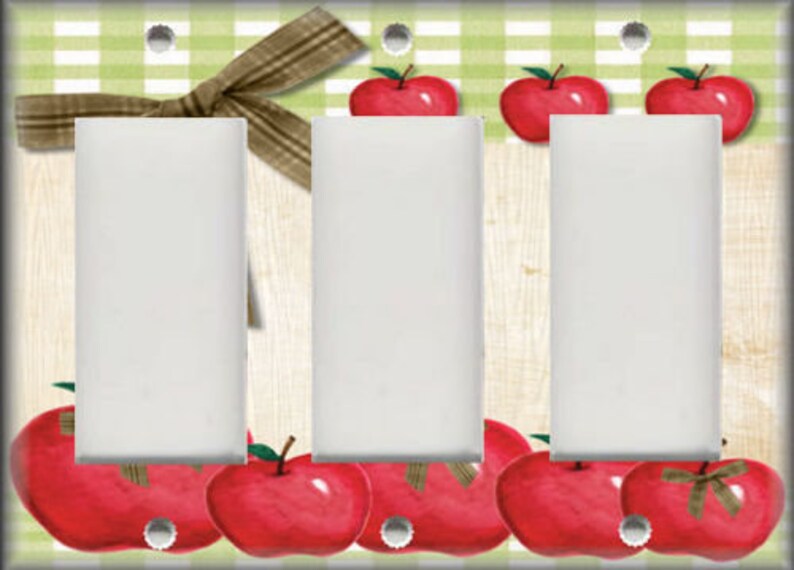Metal Light Switch Plate Cover Country Kitchen Apples Home - Etsy