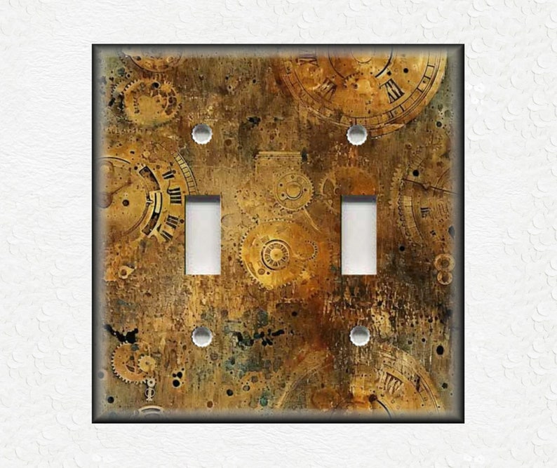 Steampunk Design Metal Switch Plate Covers and Outlet Covers ...