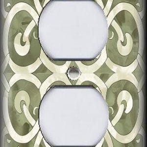 Sage Green Decorative Metal Light Switch Plate Covers and Outlet Covers ...