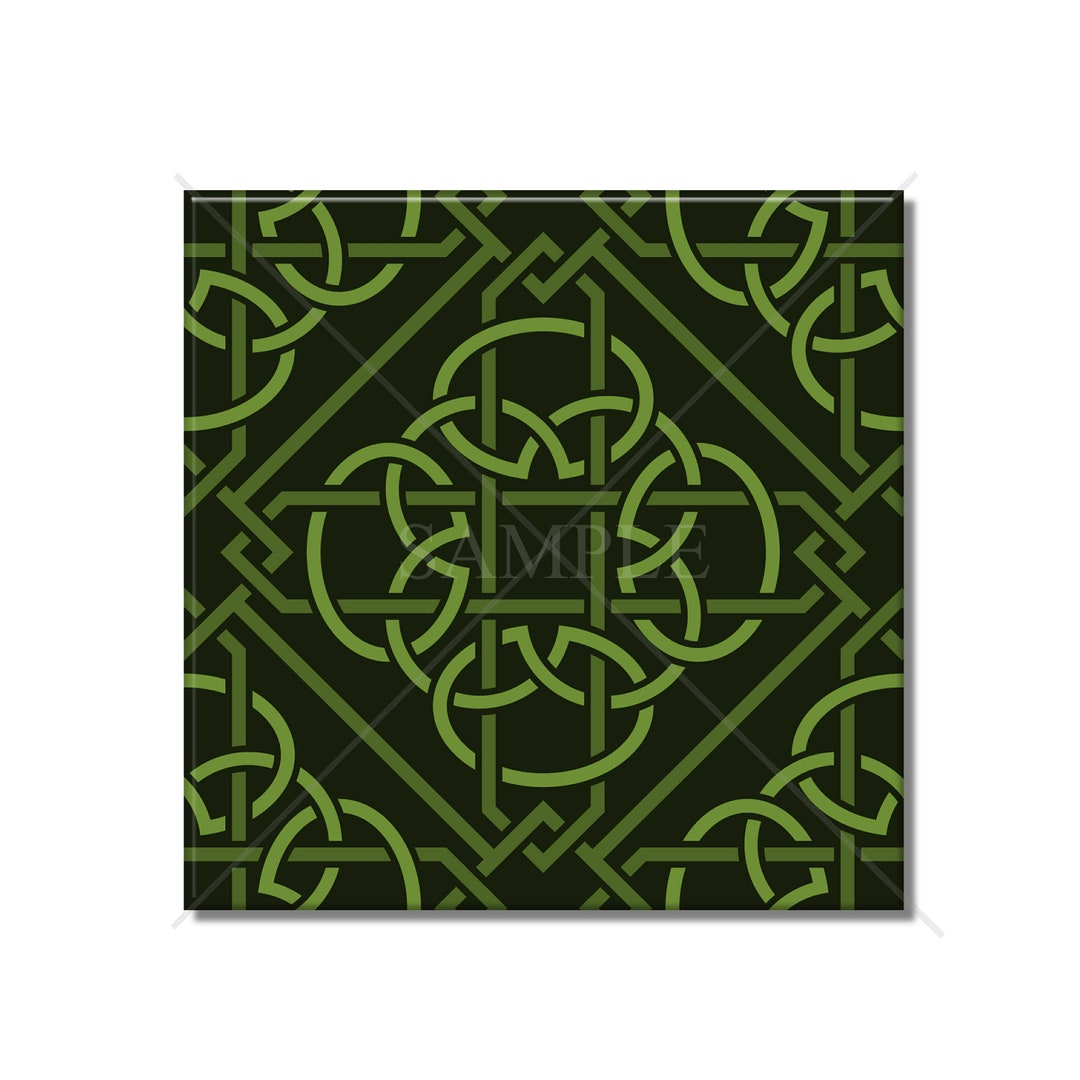 Multi Colored Celtic Knot Ceramic Tile - Celtic Design Ceramic Tile ...