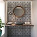 Blue Gray Ceramic Tile - Vintage Moroccan Tile Design - Kitchen ...