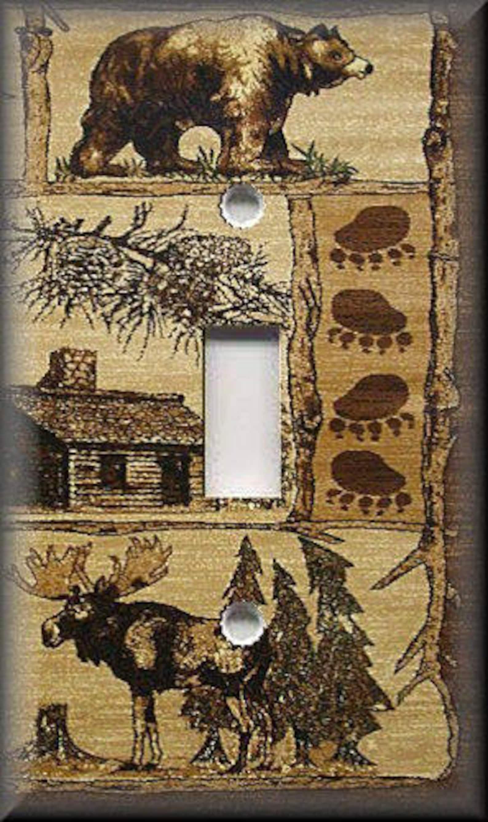 Rustic Bear Moose Cabin Decor Lodge Decor Bear Decor Moose Decor Metal ...