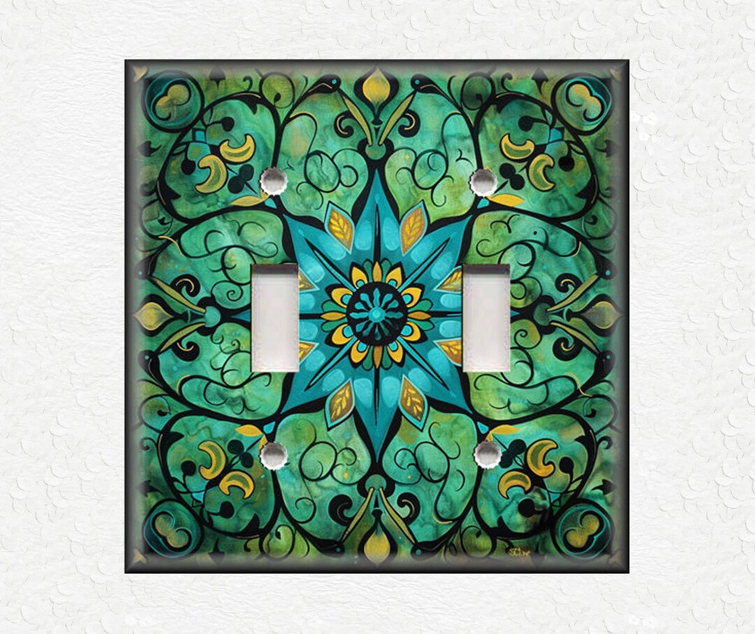Green Decorative Metal Light Switch Plate Covers and Outlet Covers ...
