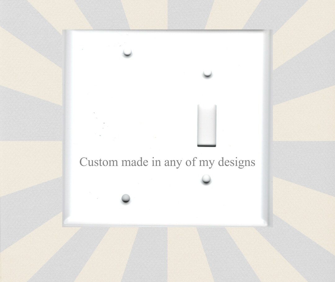 Double Solid Toggle Metal Switch Plate Cover You Choose From Any Design ...