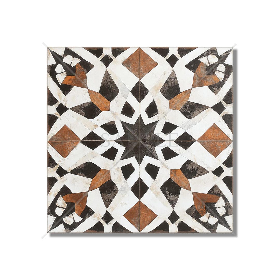 Rustic Black and Brown Ceramic Tile - Patterned Tile Backsplash ...