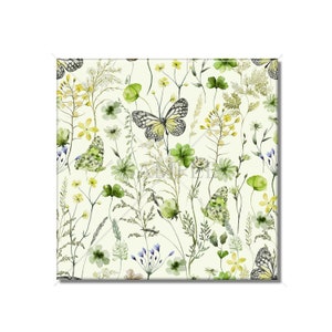 Wildflower Botanical Butterflies Ceramic Tile - Decorative Kitchen ...