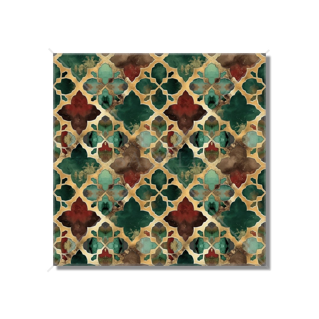 Green Copper Ceramic Tile Moroccan Kitchen Backsplash Tile Bathroom ...
