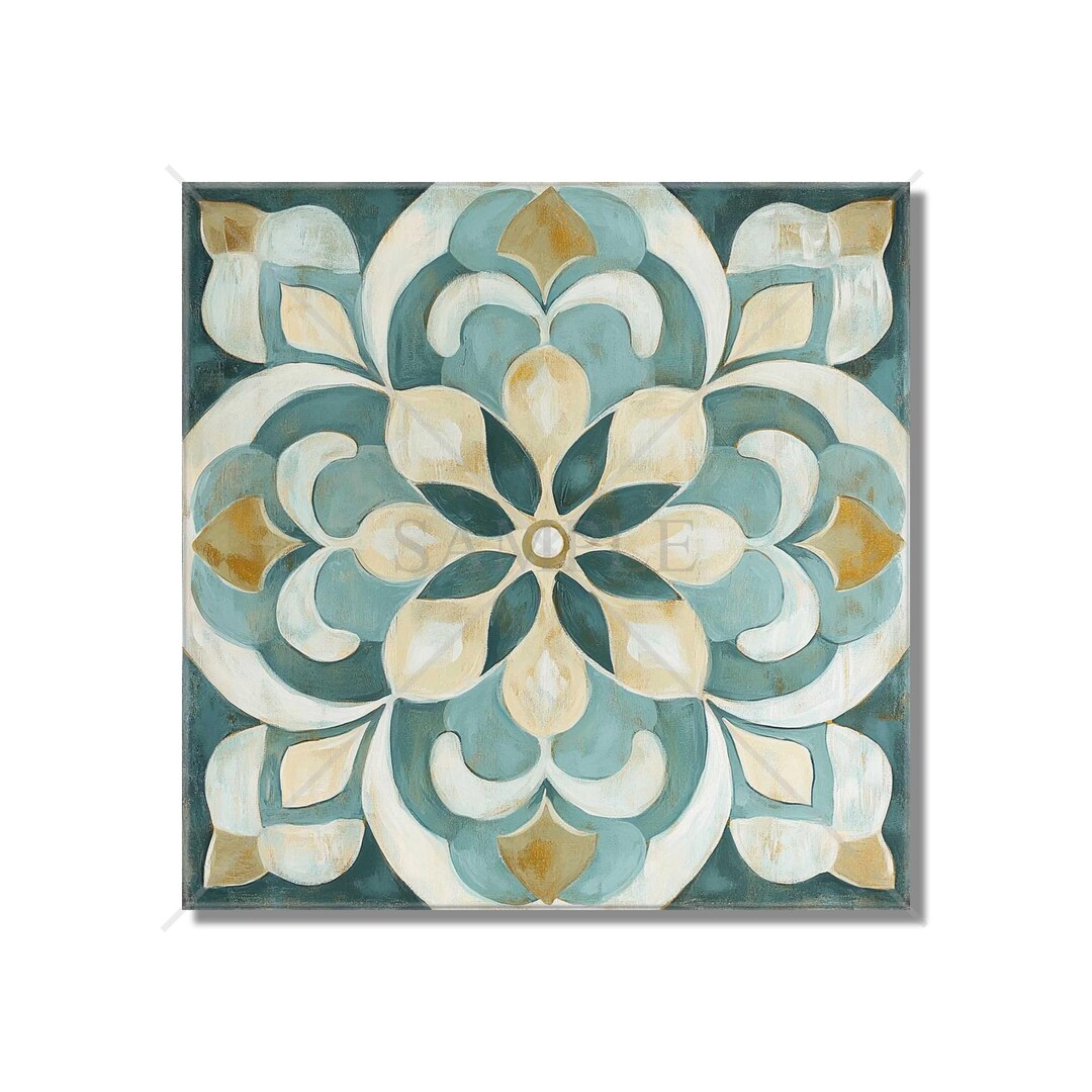 Sea Blue Green Ceramic Backsplash Tile - Patterned Blue Kitchen Unique ...