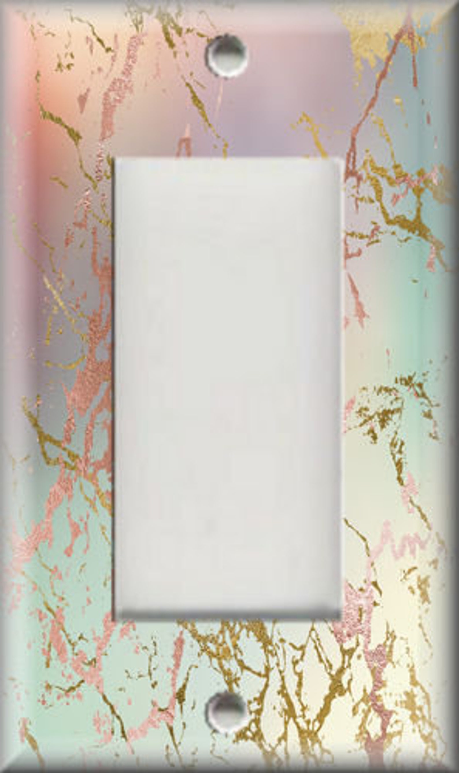 Metal Light Switch Covers - Marble Stone Art Design Home Decor Pastel ...