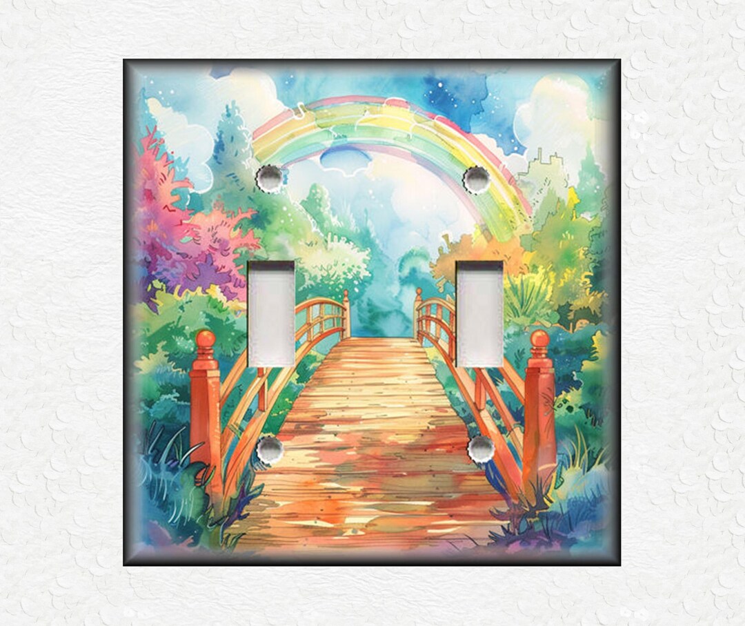 Rainbow Bridge Design Metal Light Switch Covers and Outlet Covers Pet ...
