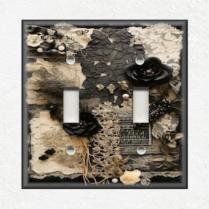 Gothic Design Light Switch Covers and Outlet Covers - Black Rose Design ...