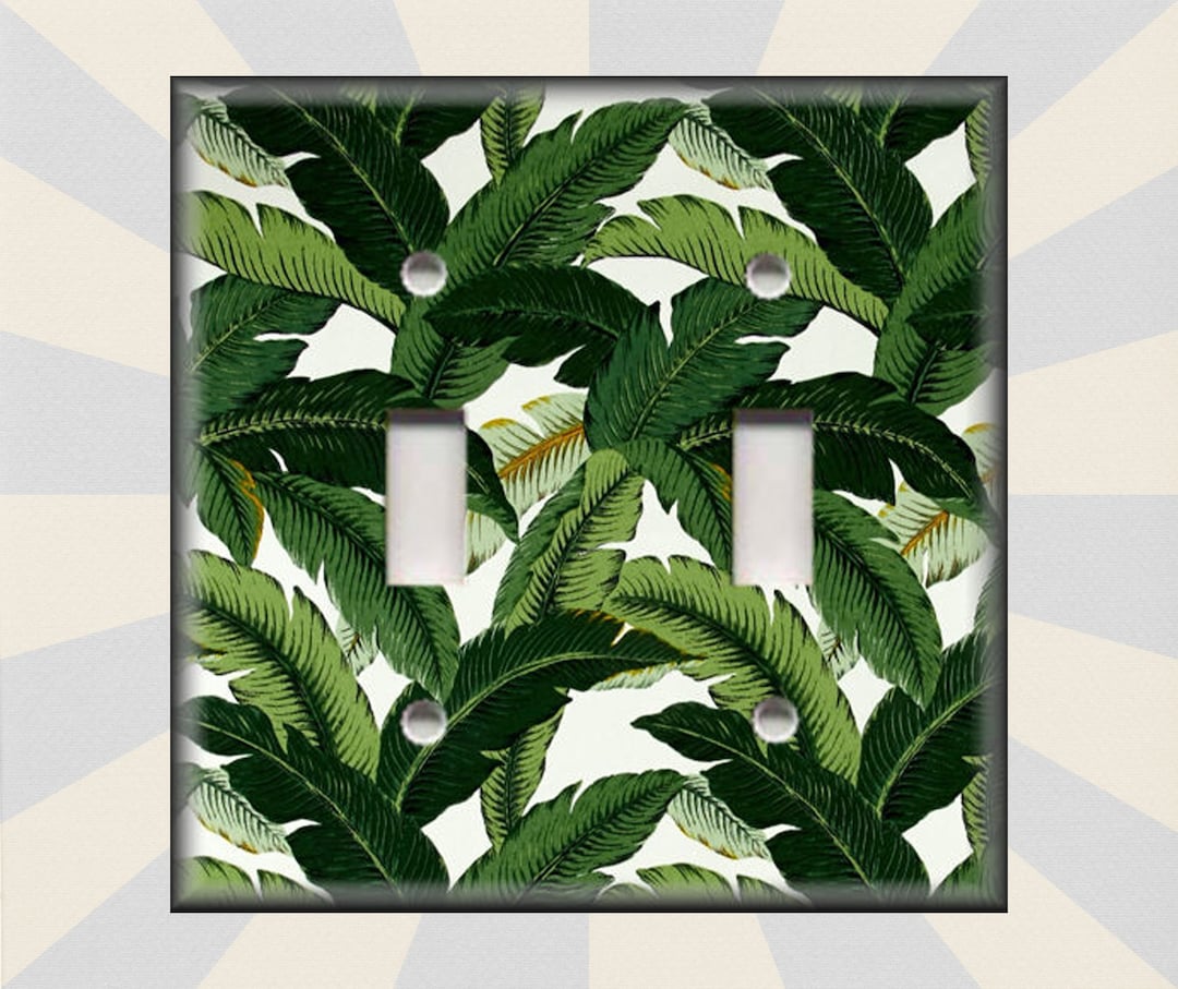 Palm Leaves Switch Plate Tropical Home Decor Beach Decor - Metal Light ...