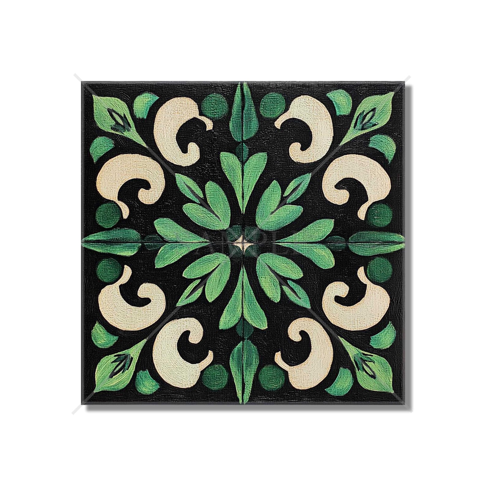 Dark Green Black Ceramic Tile Vintage Design Tile Unique Green Kitchen ...