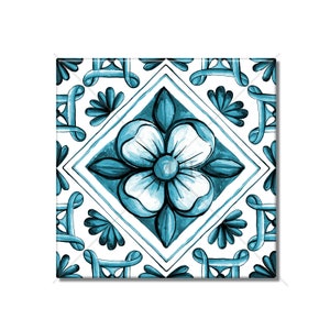 Blue Flower Ceramic Tile - Flower Design Ceramic Tile Kitchen ...