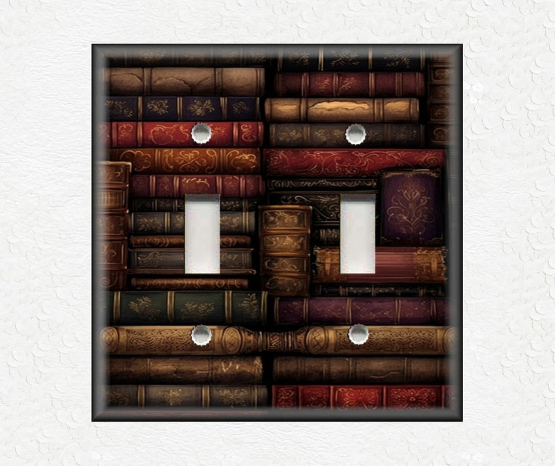 Vintage Books Design Metal Light Switch Plate Covers - Book Lover Gift ...
