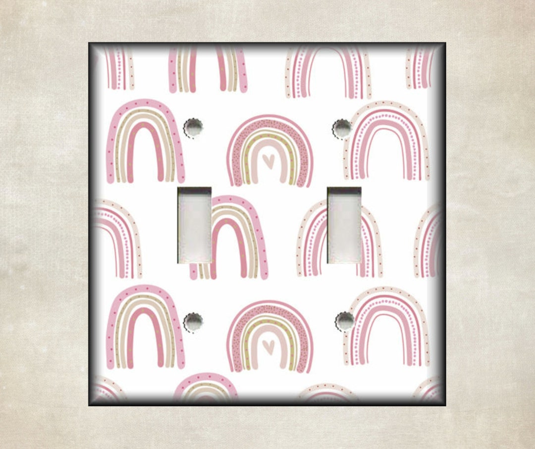 Happy Rainbow Design Switch Plate Metal Light Switch Covers and Outlet ...