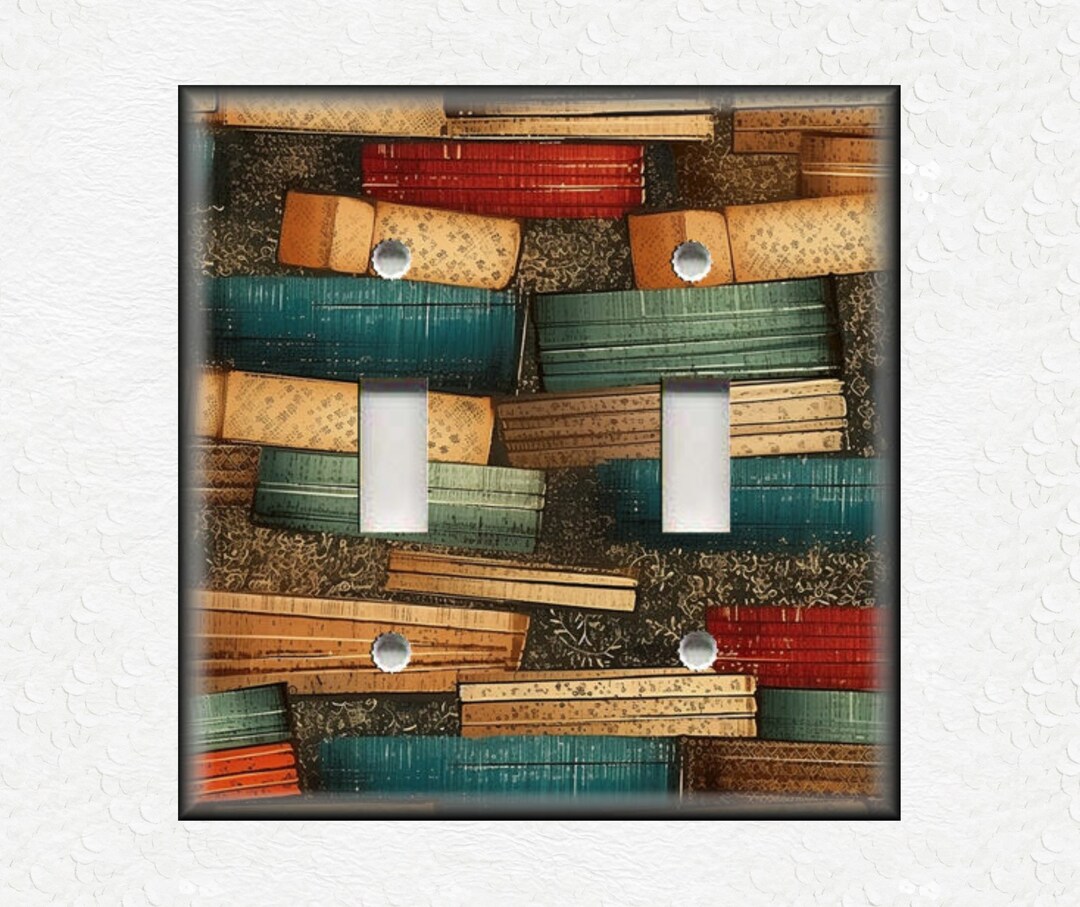 Vintage Books Design Metal Light Switch Plate Covers - Book Lover Gift ...