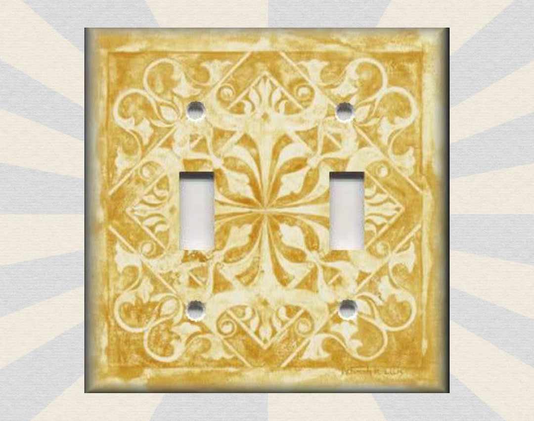 Tuscan Tile Decor Design Yellow Tuscan Decor - Metal Light Switch Plate ...