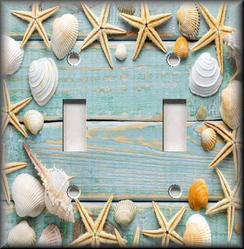 Beach Shells Light Switch Plate Covers Metal Light Switch - Etsy