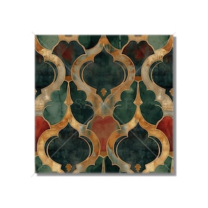 Green Copper Ceramic Tile Moroccan Kitchen Backsplash Tile - Bathroom ...