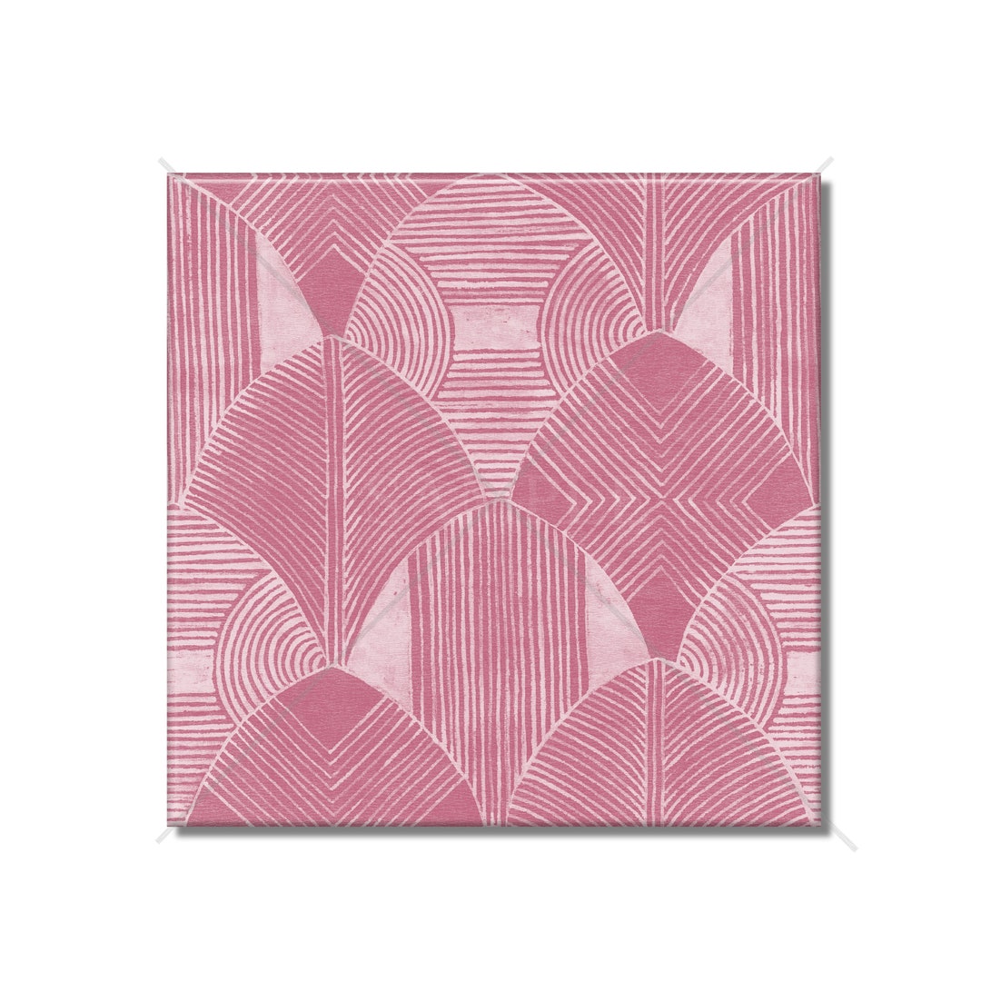 Pink Ceramic Tile Vintage Art Deco Design Kitchen Backsplash Tile ...