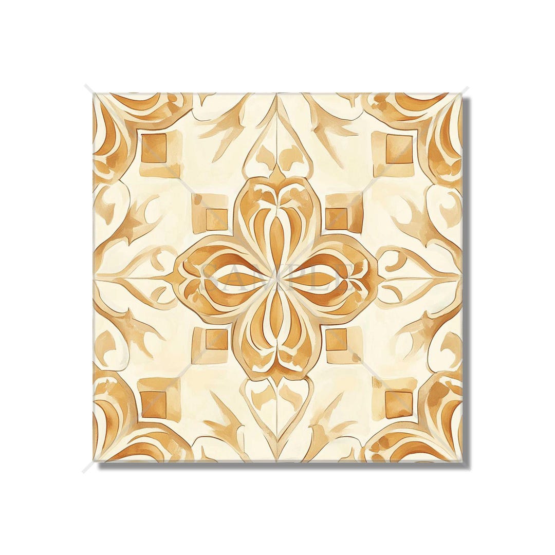 Neutral Warm Beige Tan Ceramic Tile Patterned Kitchen Backsplash Tile ...