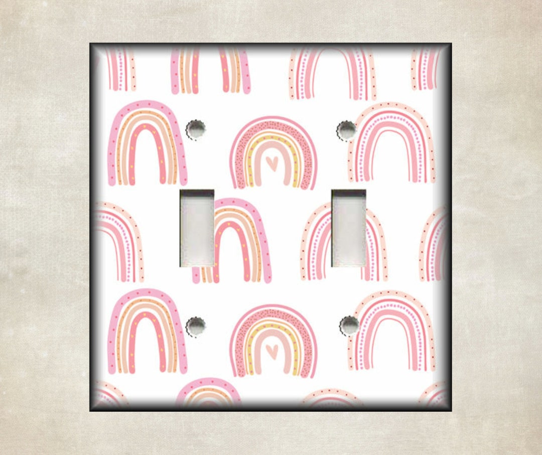 Happy Rainbow Design Switch Plate Metal Light Switch Covers and Outlet ...