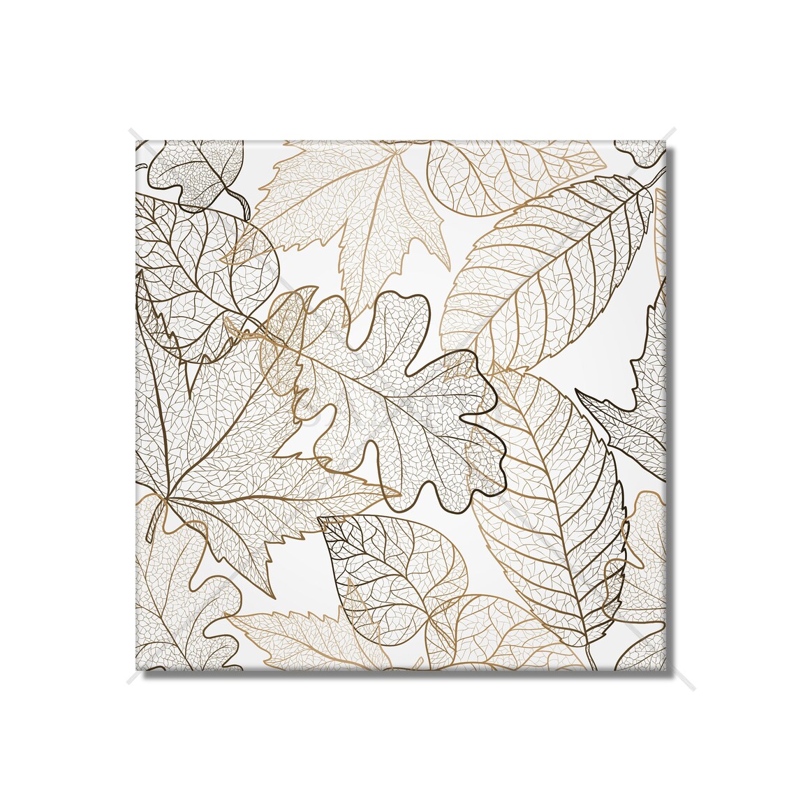 Continuous Leaf Design Ceramic Tile - Brown Leaf Ceramic Kitchen ...