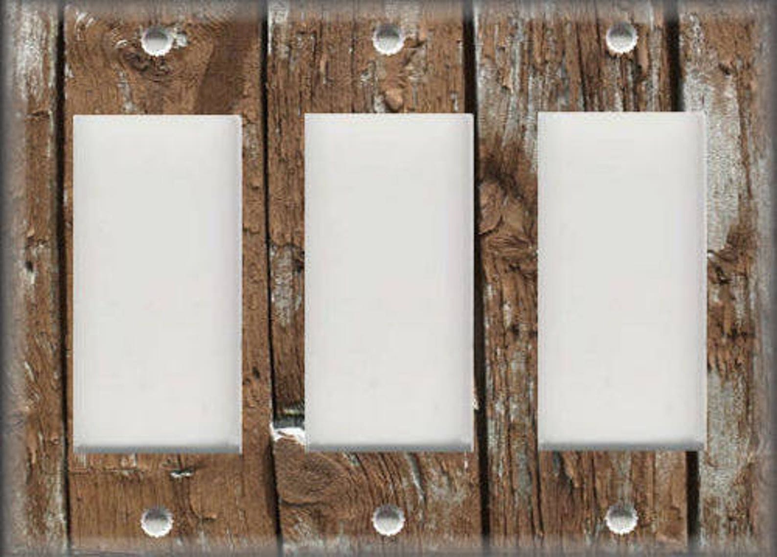 Rustic Brown Wood Planks Design Rustic Metal Light Switch - Etsy