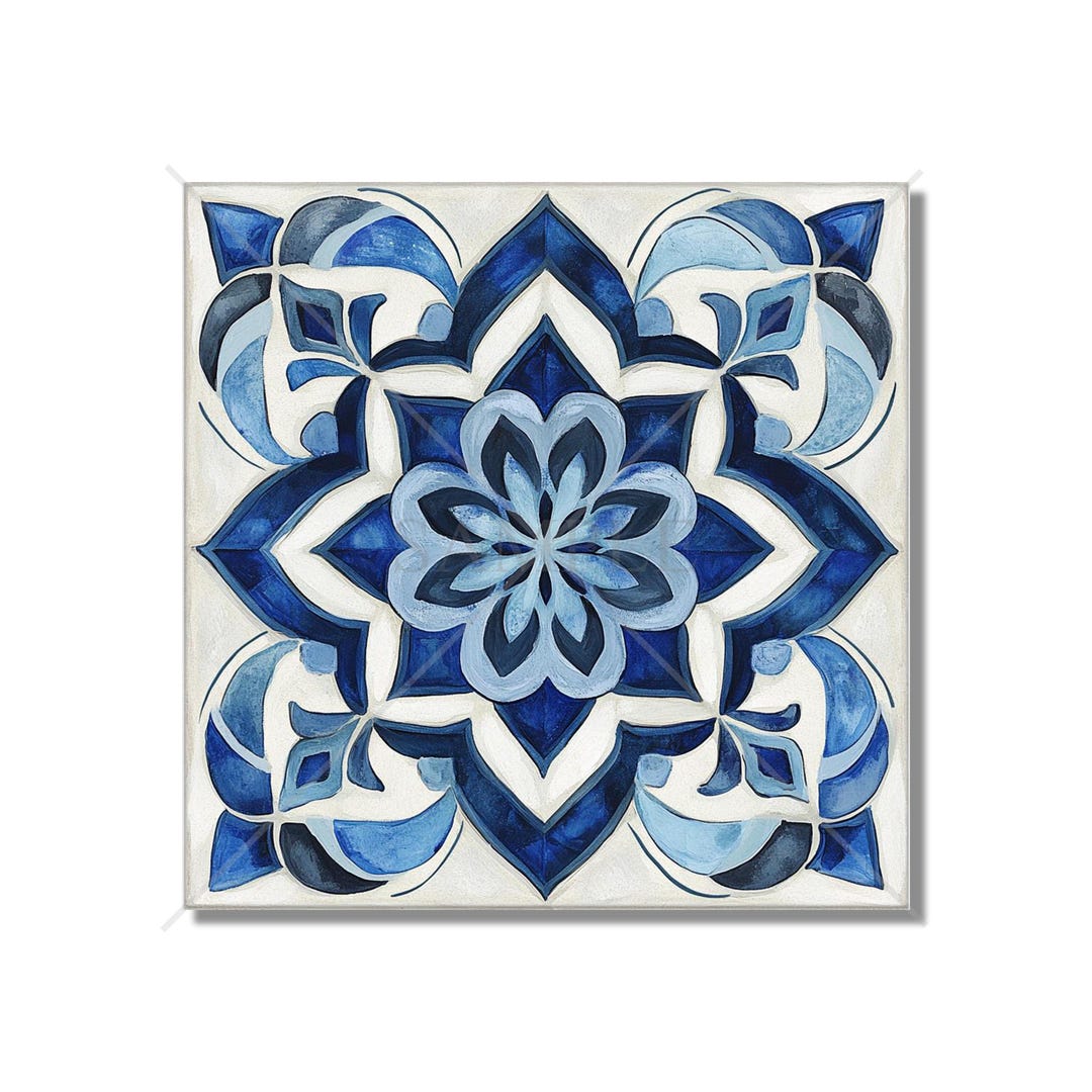 Blue Ceramic Tile - Vintage Moroccan Tile Design - Kitchen Backsplash ...
